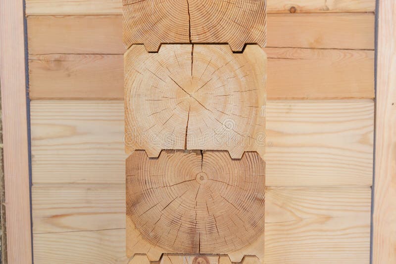 Fragment Construction Built Glued Pine Timber Stock Photos - Free ...