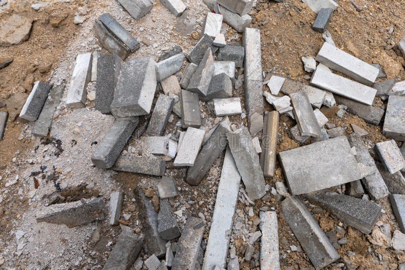 Fragment of Construction Site Sand and Concrete Stock Photo - Image of ...