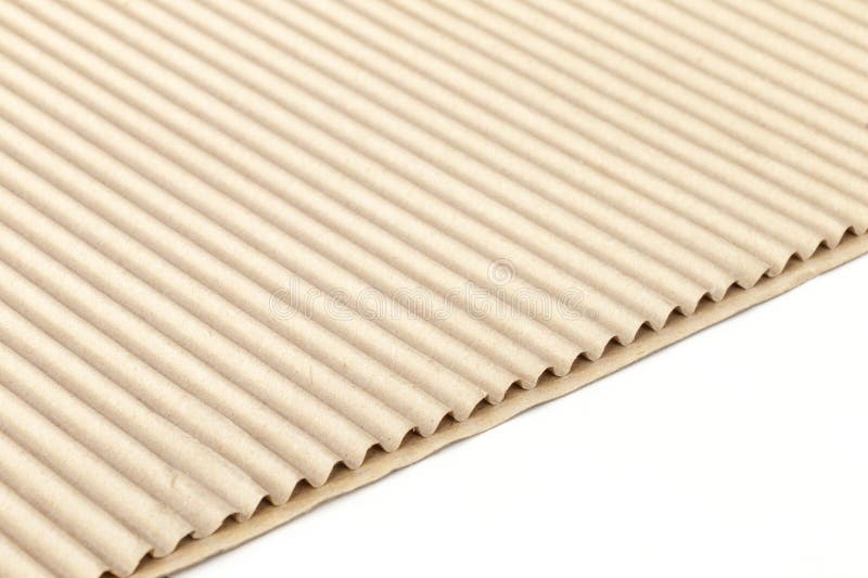Fragment of Corrugated Cardboard on a White Background for Advertising ...