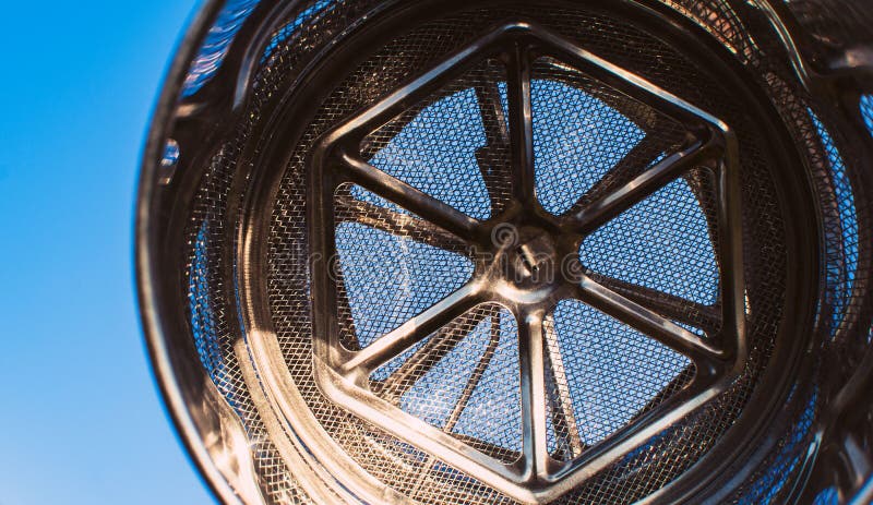 A Fragment of a Device Made of Shiny Metal Stock Photo - Image of ...