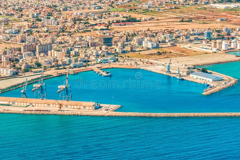 Fragment Du Port Maritime De Larnaca, Chypre Image stock - Image du ...