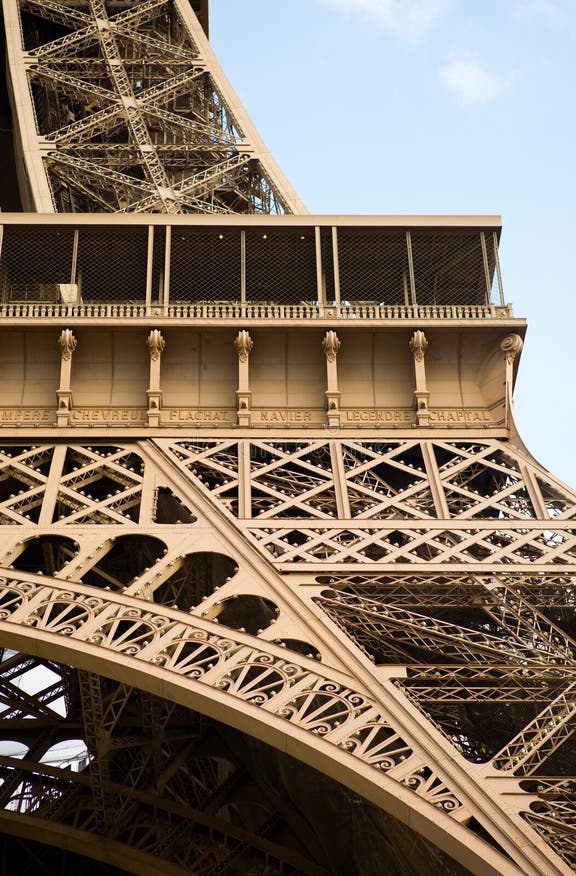 Fragment of Eiffel Tower stock image. Image of fragment - 13449623