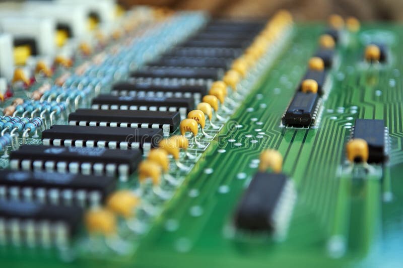 Fragment of an Electronic Unit Stock Image - Image of outlet ...