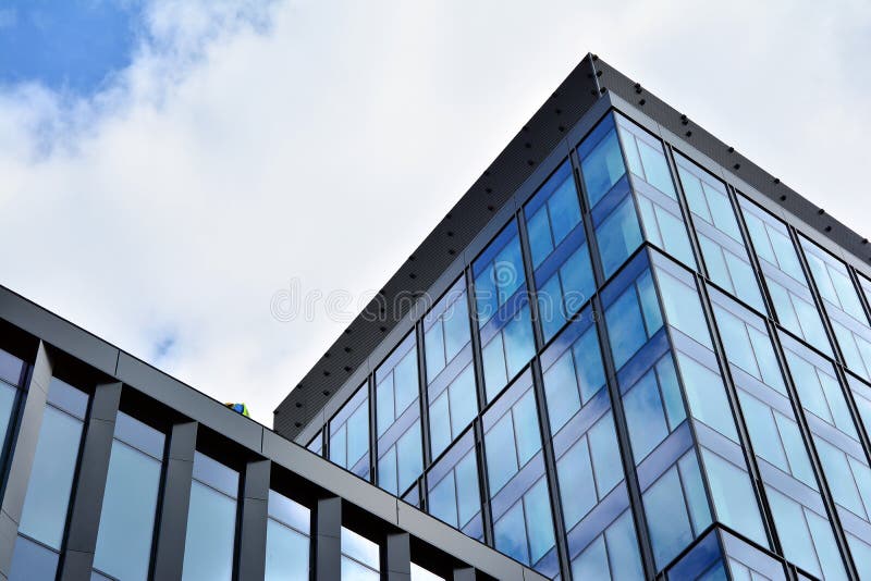 Facade Texture of a Glass Mirrored Office Building. Stock Image - Image ...