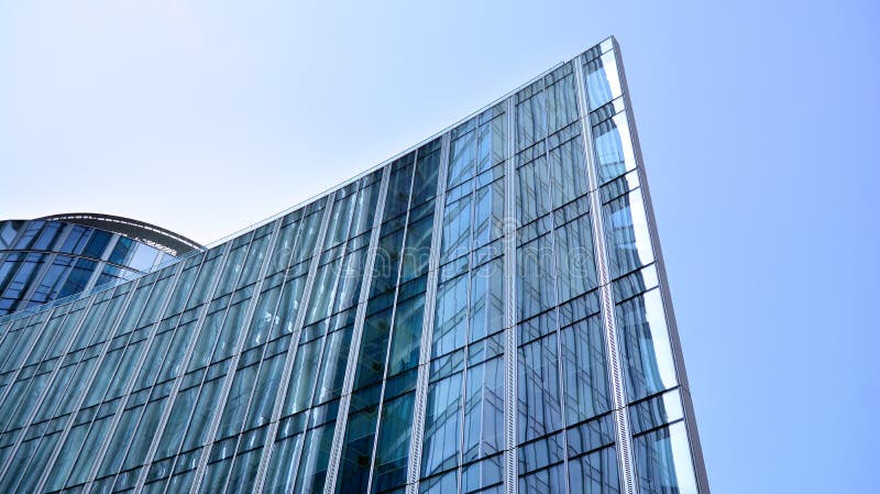 Facade Texture of a Glass Mirrored Office Building. Stock Photo - Image ...