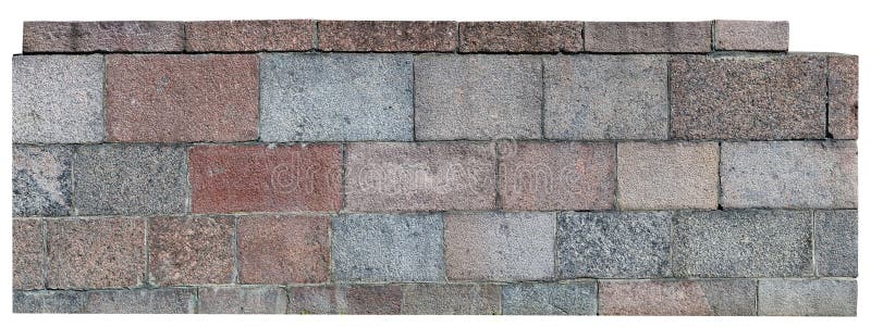 Fragment of a Fence Made of Large Rectangular Granite Blocks Isolated ...