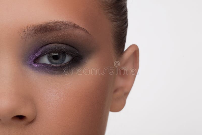Fragment of a Fine Woman S Face Stock Photo - Image of cosmetics, close ...