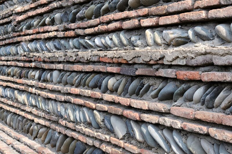 Fragment of the Fortress Brick Wall of an Ancient Castle Stock Image ...