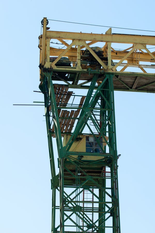 Fragment of Gantry Crane with Crane Operator`s Cabin Stock Image ...