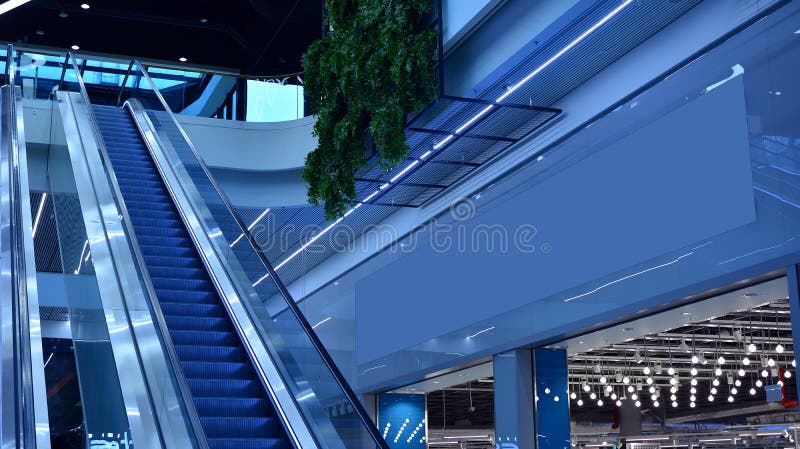 The Wall Inside Shopping Mall Stock Photo - Image of corridor, exterior ...