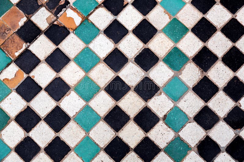 Fragment of Glazed Andalusian Ceramic Tiled Wall Stock Image - Image of ...