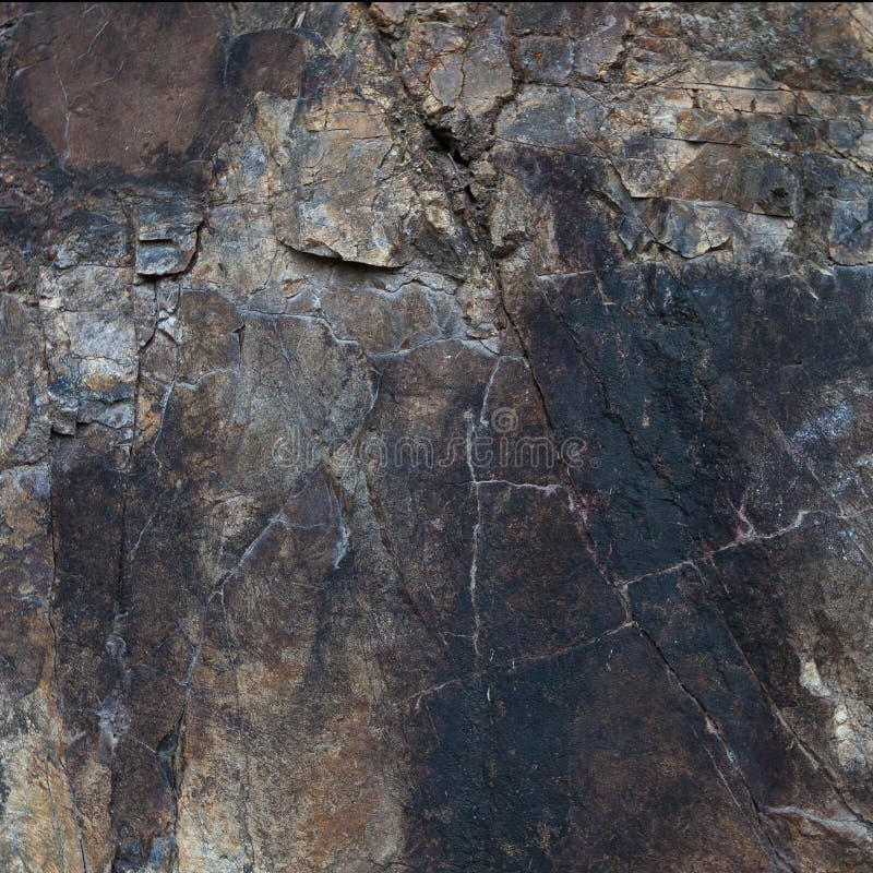 Fragment of Granite Rocks with Large Cracks Stock Photo - Image of ...