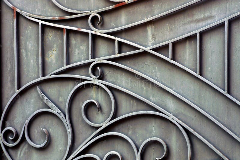 Steel Pattern of Rods on Iron Gray Gates Stock Photo - Image of pattern ...