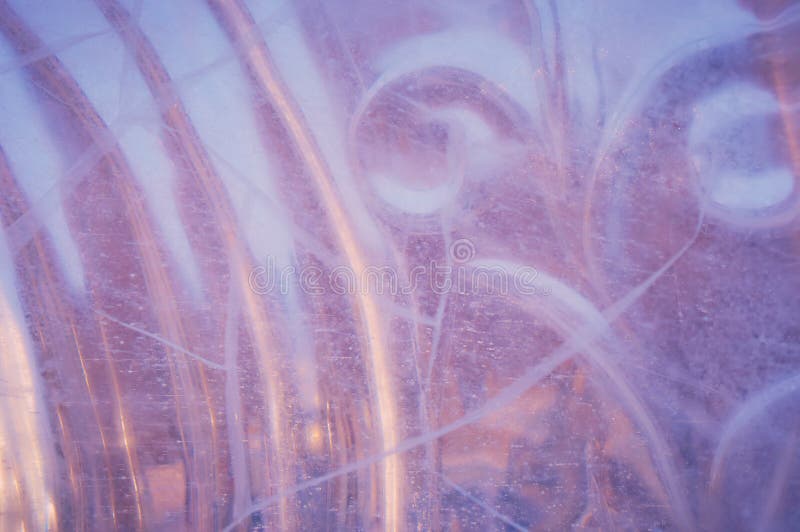 Fragment of an Ice Figure in the Rays of the Sun. Focus Inside the ...