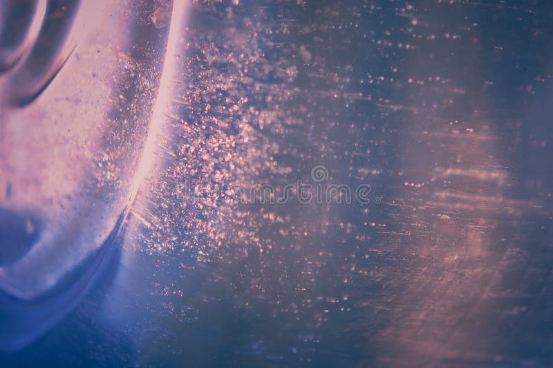 Fragment of an Ice Figure in the Rays of the Sun. Spiral Shape. Natural ...