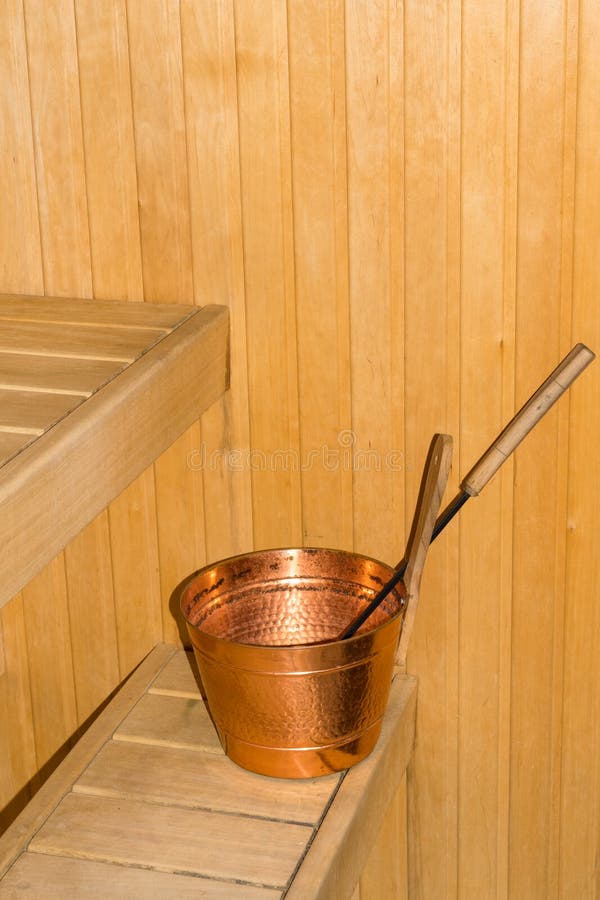 Fragment of the Interior of a Small Modern Russian Banya with ...