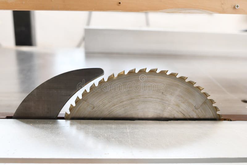 Wood Cutter on a Brushed Metallic Surface. the Diamond Disc of a ...