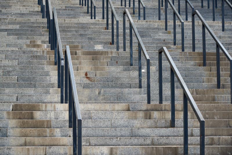 Fragment of a Large Staircase Made of Granite Blocks with Metal ...