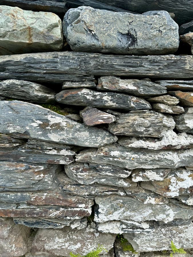 Fragment of Layered Stone Masonry Wall, Vertical Abstract Background ...