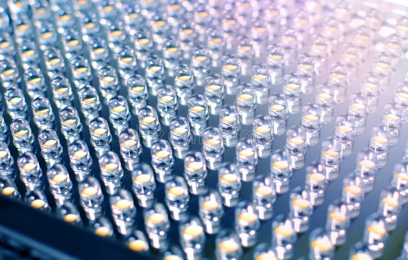 Fragment of Led Diodes Panel, Close Up Stock Photo - Image of ...