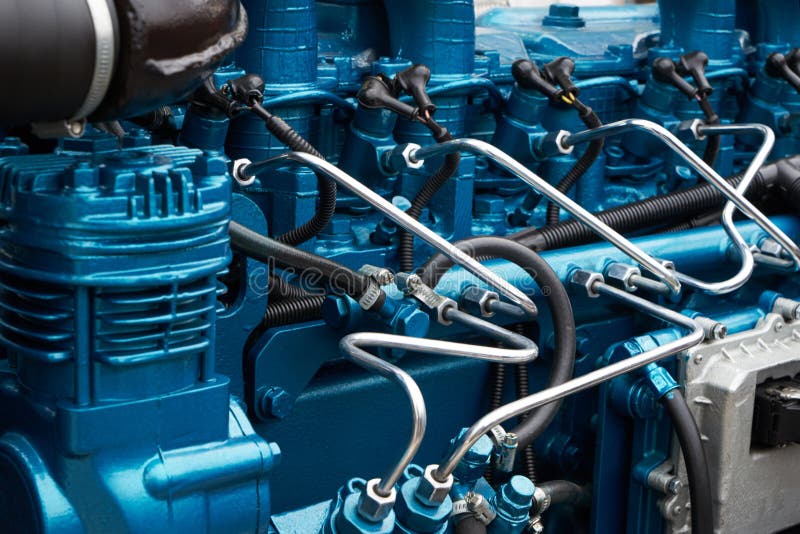 Fragment of a Modern Diesel Engine Stock Image - Image of hydraulic ...