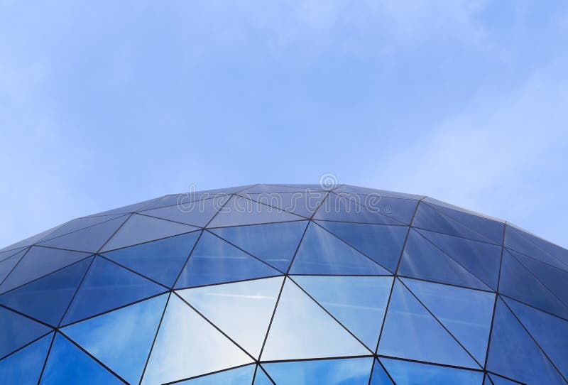 Fragment of Modern Glass Building Stock Photo - Image of blue ...