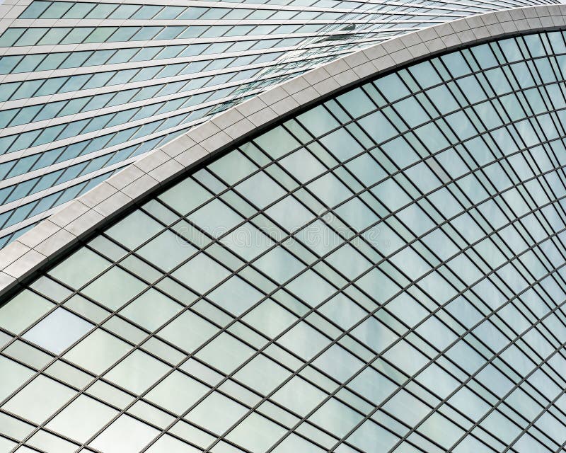 Fragment of a Modern Office Building. Abstract Geometric Background ...