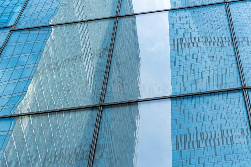 Fragment of a Modern Office Building. Abstract Geometric Background ...