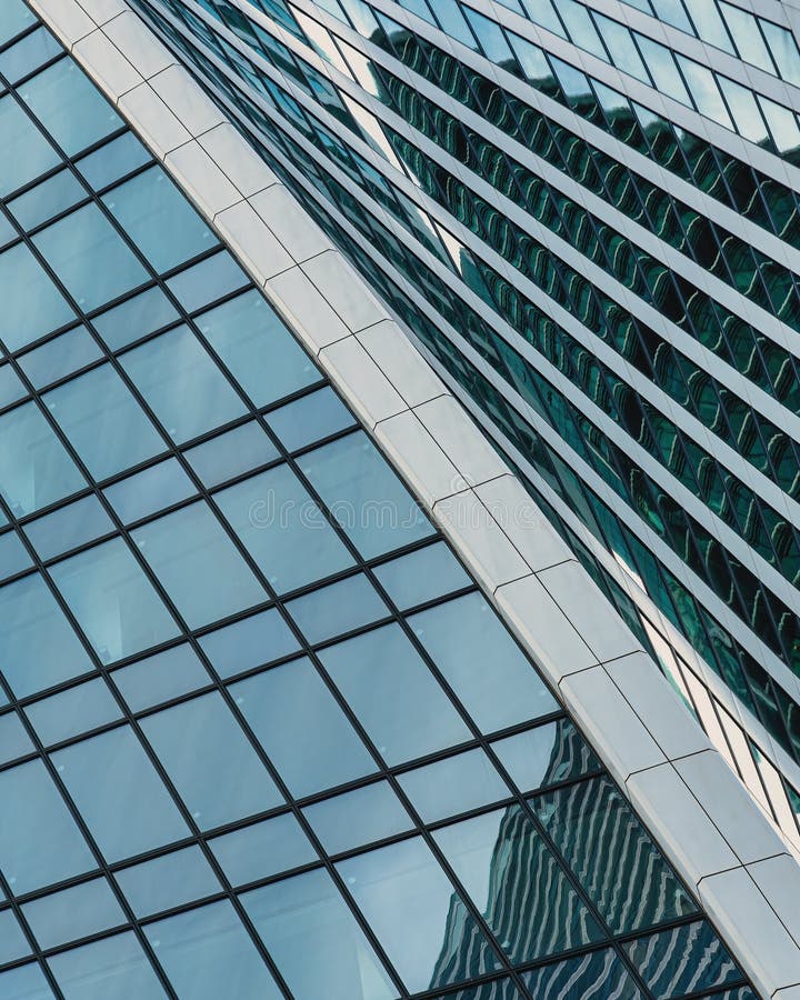 Fragment of a Modern Office Building. Abstract Geometric Background ...