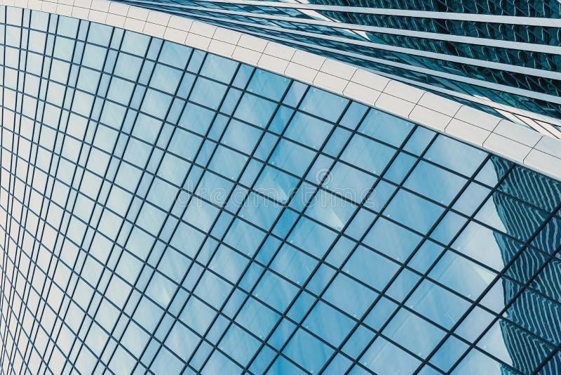 Fragment of a Modern Office Building. Abstract Geometric Background ...