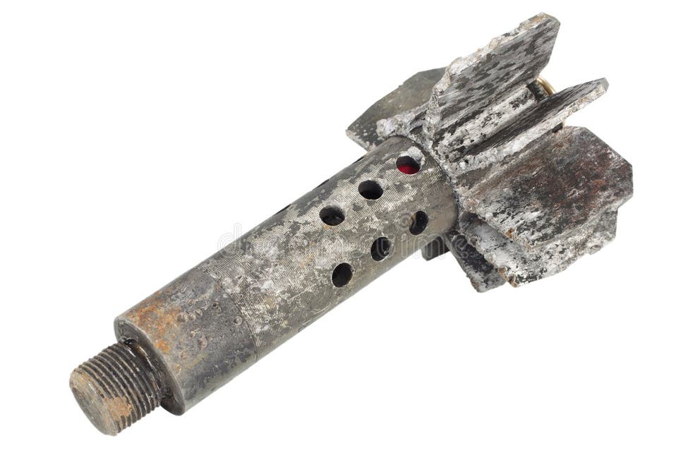 Fragment of mortar bomb stock photo. Image of destruction - 122452902