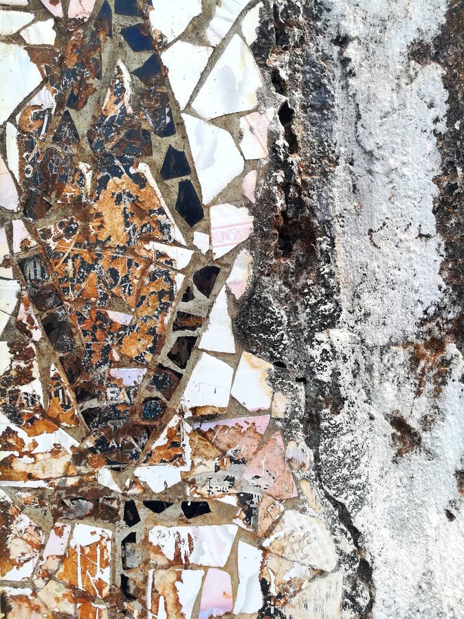 Fragment of mosaic wall stock image. Image of beautyfull - 167652621