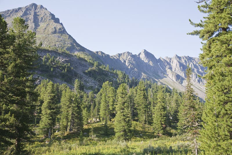 Fragment of a Mountain Ridge. Stock Image - Image of clouds, steep ...