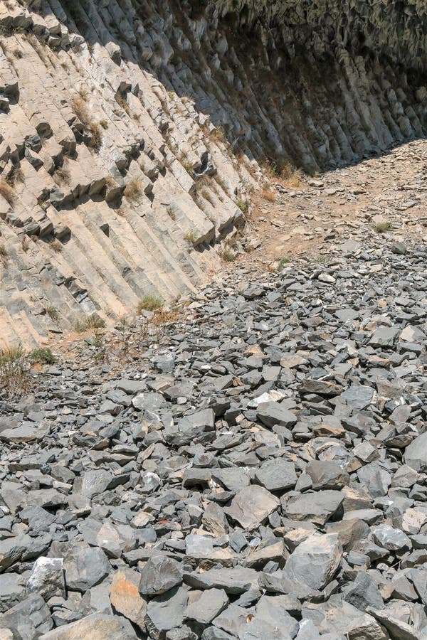 Mountain Trail of Sharp Stone Fragments in the Mountains of Armenia ...