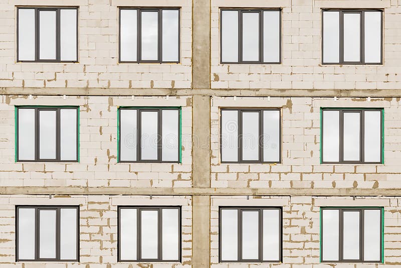 Fragment of a New Building Under Construction Stock Photo - Image of ...