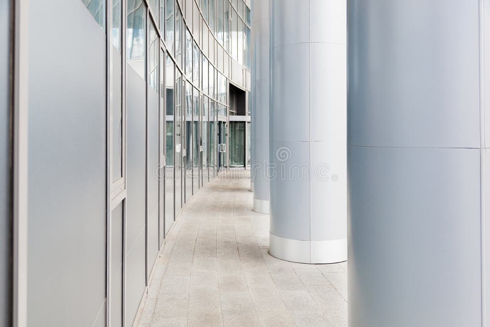 Fragment of Office Building with Columns. Stock Image - Image of kiev ...
