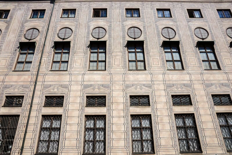 Fragment of Old Building in Munich City Center Stock Photo - Image of ...