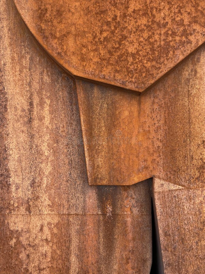 Fragment of an Old Rusty Volumetric Structure or Wall Stock Photo ...