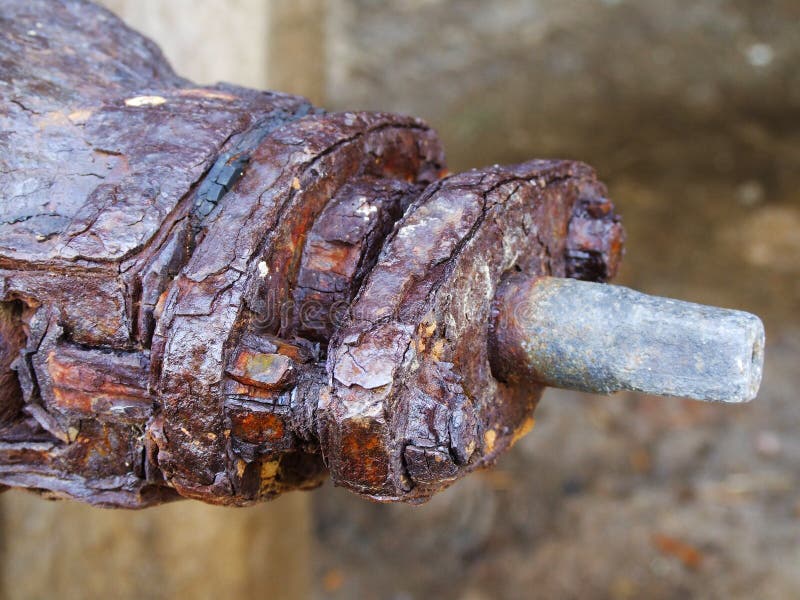 Fragment of an Old Cracked Rusty Tap Stock Image - Image of grunge ...