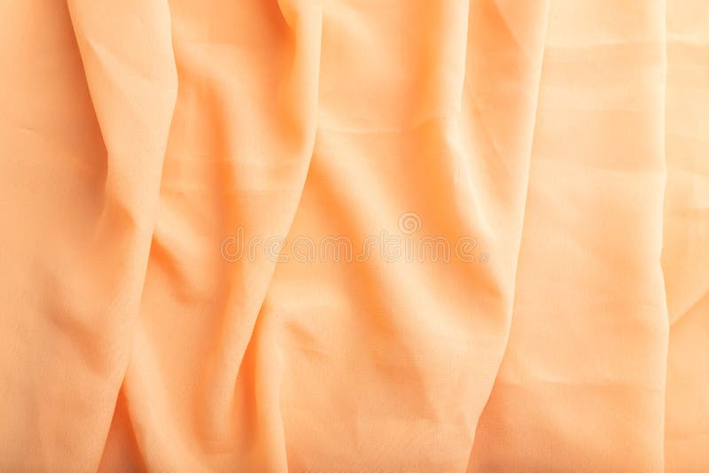 Fragment of Orange Linen Tissue. Top View, Natural Textile Background ...
