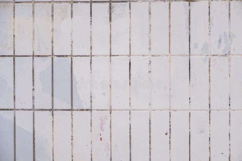 A Fragment of the Outer Wall, Lined with White Ceramic Tiles.Texture ...