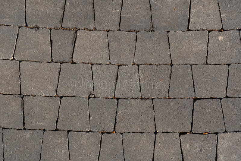 Fragment of the Pavement Lined with Black Concrete Paving Stones Stock ...