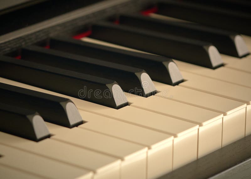 Fragment of Piano Keys, Classical Music Stock Image - Image of closeup ...