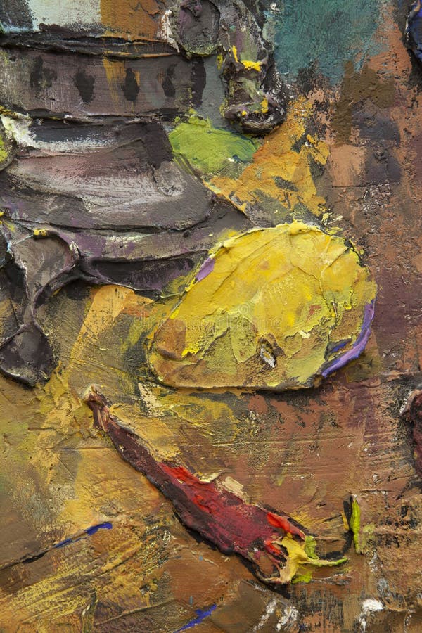 Fragment of a Picturesque Still Life is Made in a Pasty Technique Stock ...