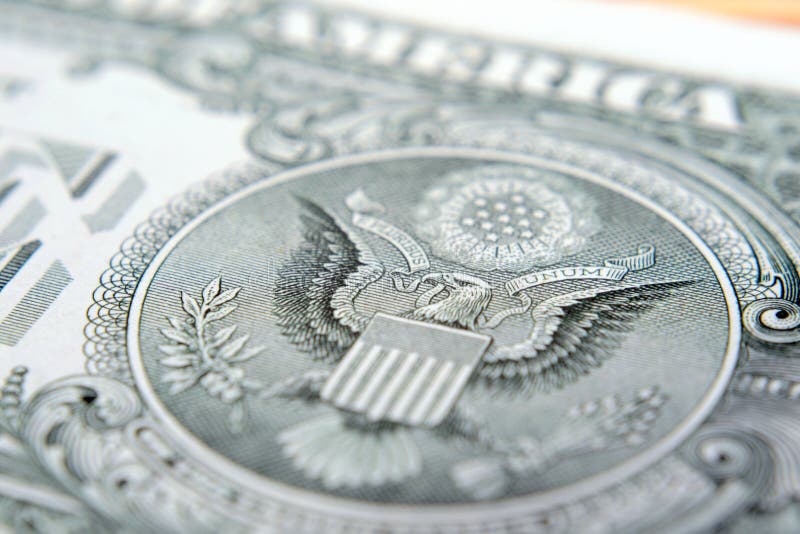 Reverse Side of One Dollar Bill Stock Image - Image of stiff, greenback ...