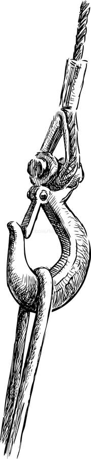 Fragment of the rigging stock vector. Illustration of drawing - 34016611