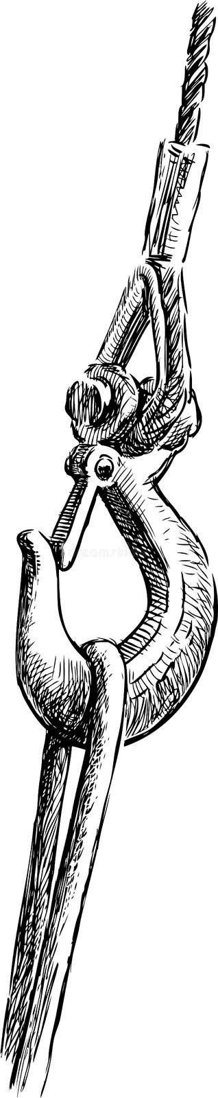 Fragment of the rigging stock vector. Illustration of drawing - 34016611