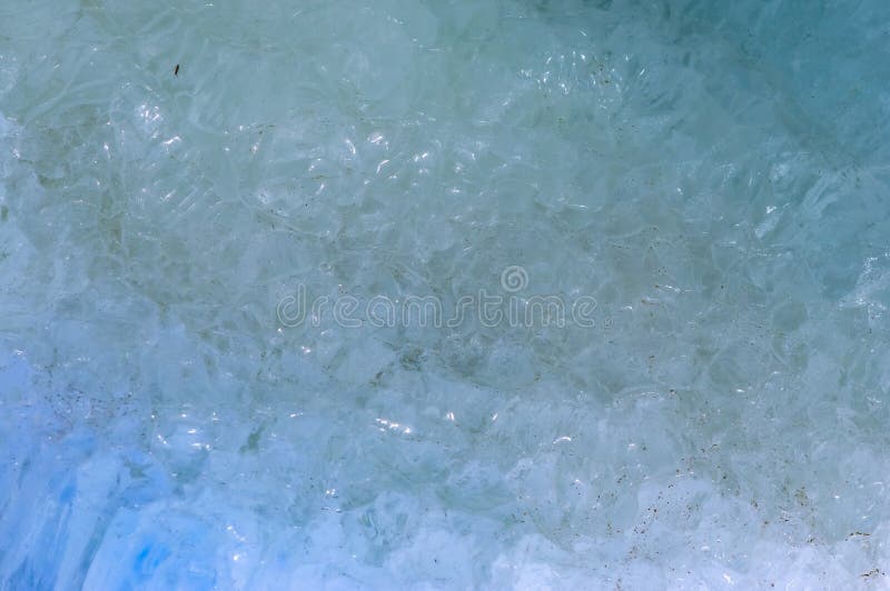 A Fragment of River Ice during Ice Drift. Bright Blue Gradient Color ...