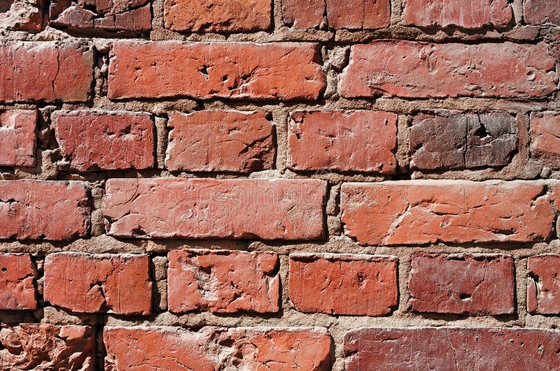 Fragment of Rough Brick Wall Stock Image - Image of construct, rocks ...