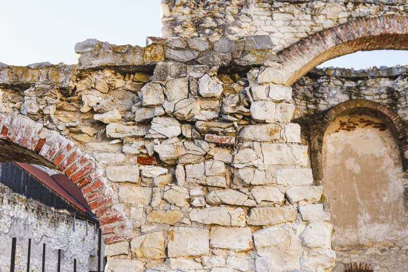 Fragment of the Ruins of a Medieval Castle with Elements of the Walls ...